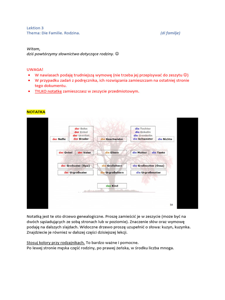 Lekcja 02. Die Familie. Rodzina | PDF