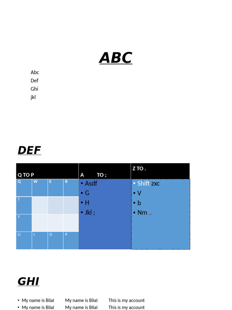 Abc Def Ghi JKL | PDF
