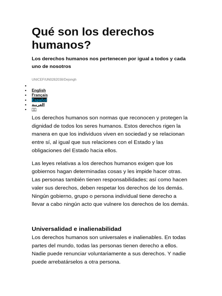 Qué son los derechos humanos | PDF | Derechos humanos | Dignidad