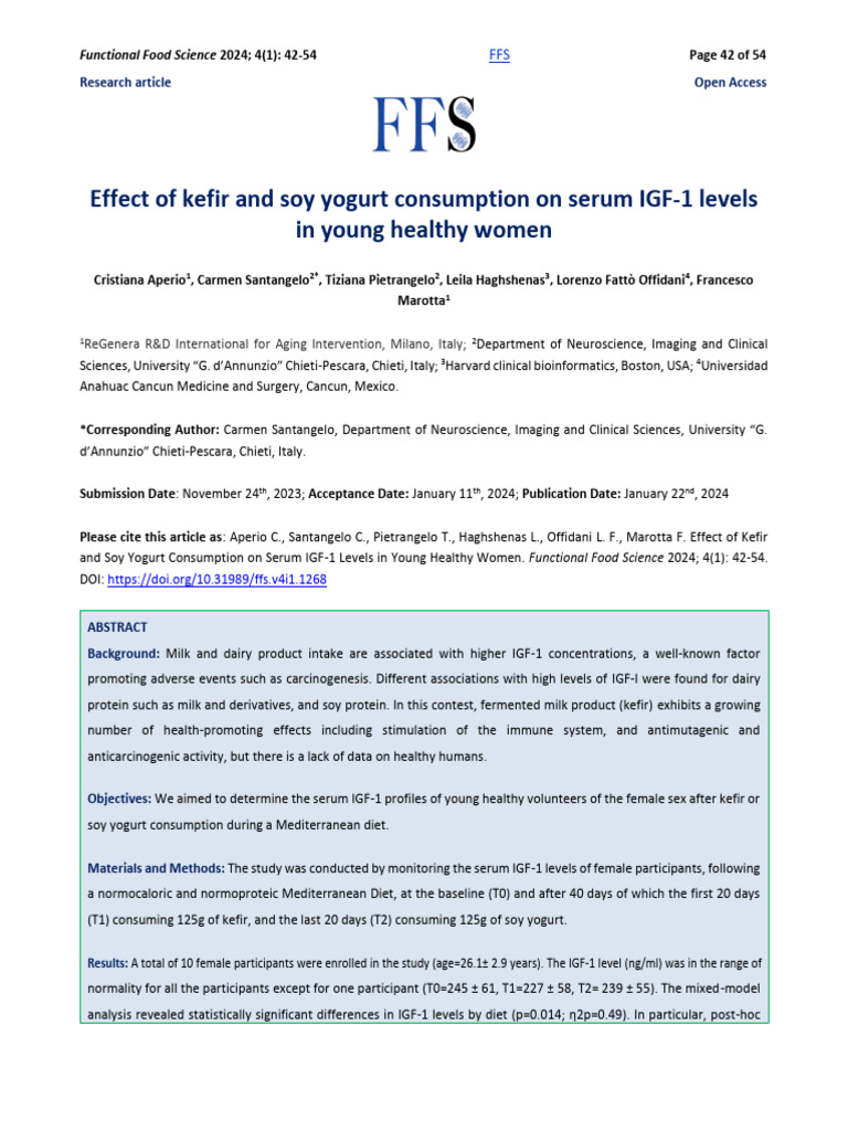 Editor@Ffhdj - com,+Cristiana+Aperio Effects+of+Kefir 01.22.24+ | PDF ...