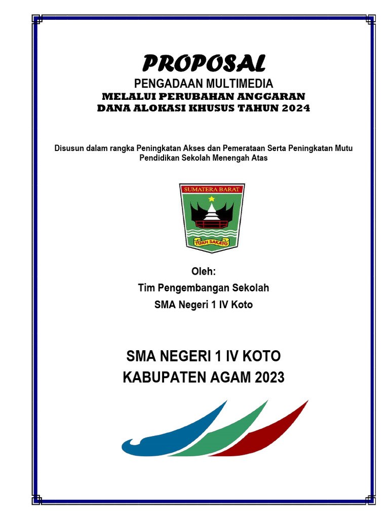Pengadaan Multimedia untuk SMA 2024 | PDF