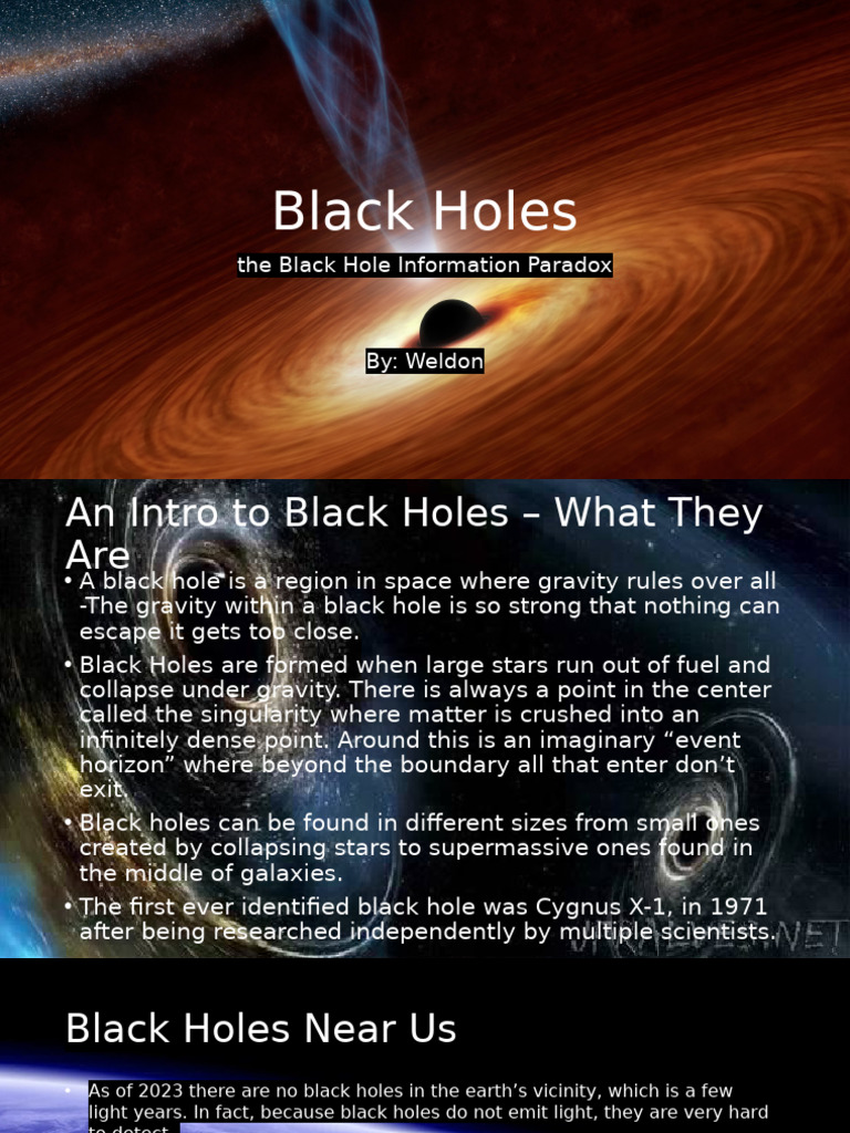 Understanding Black Holes and Their Mysteries | PDF | Black Hole ...