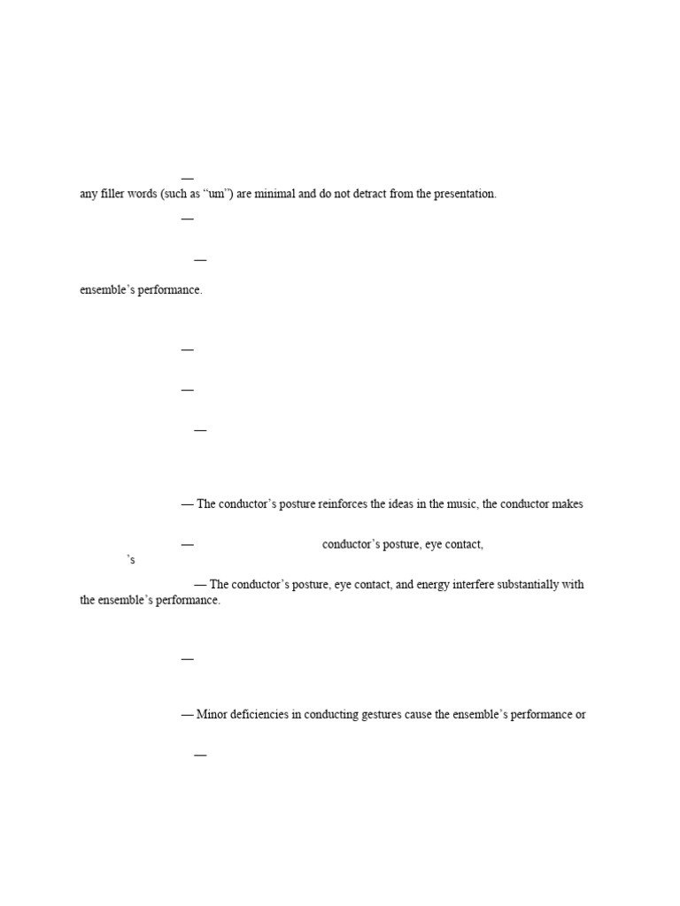 3a Music Gen Ed Scoring Rubric | PDF
