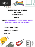 Internal Resistance Project Class 12 | PDF | Voltage | Materials