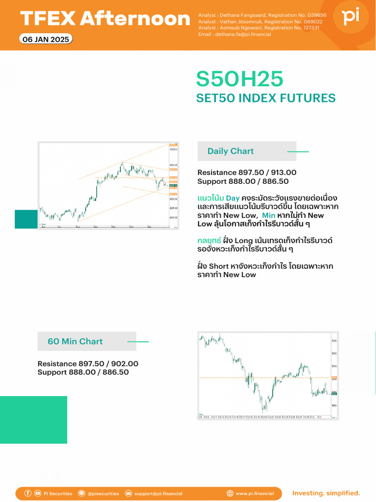 TFEX Afternoon 06012025 | PDF