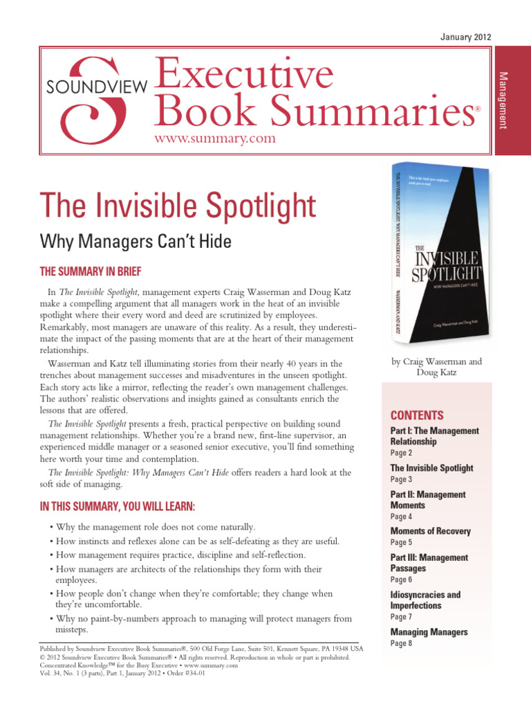 The Invisible Spotlight | PDF