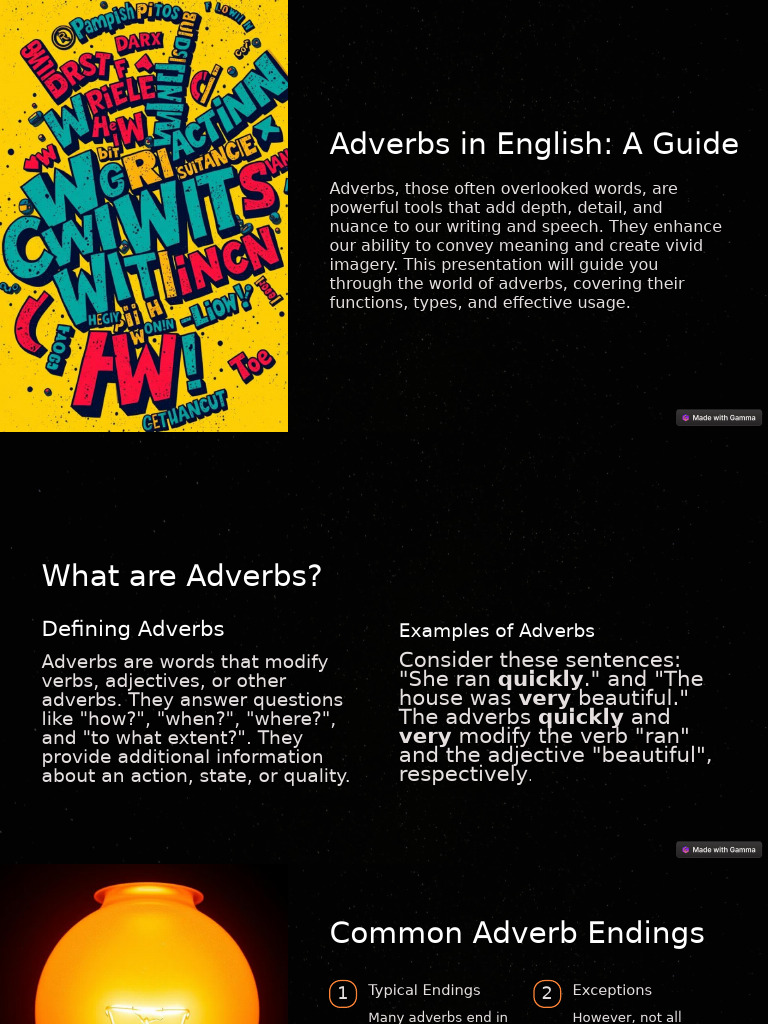 Mastering Adverbs in English Writing | PDF | Adverb | Adjective