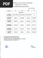 Annual Exam Time Table - 2024-25 | PDF