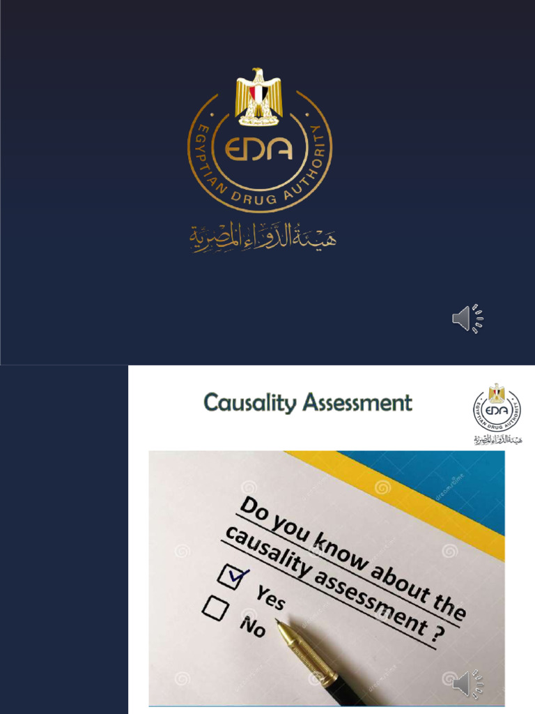 Lecture 2 Causality Assessment | PDF | Causality | Pharmacovigilance