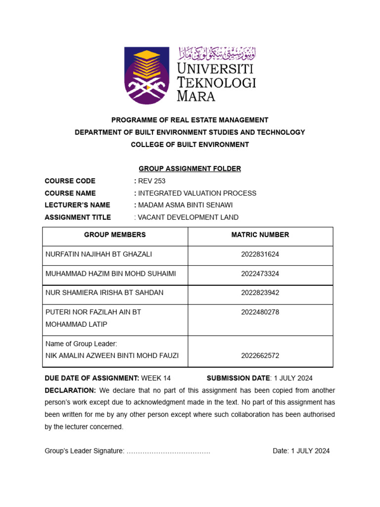 ASSIGNMENT REV253 VALUATION REPORT (3) | PDF | Discounted Cash Flow ...