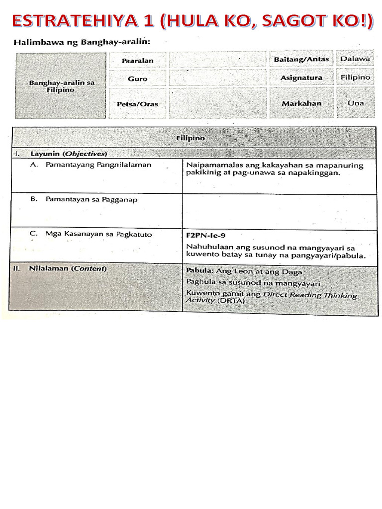Mga Estratehiya | PDF