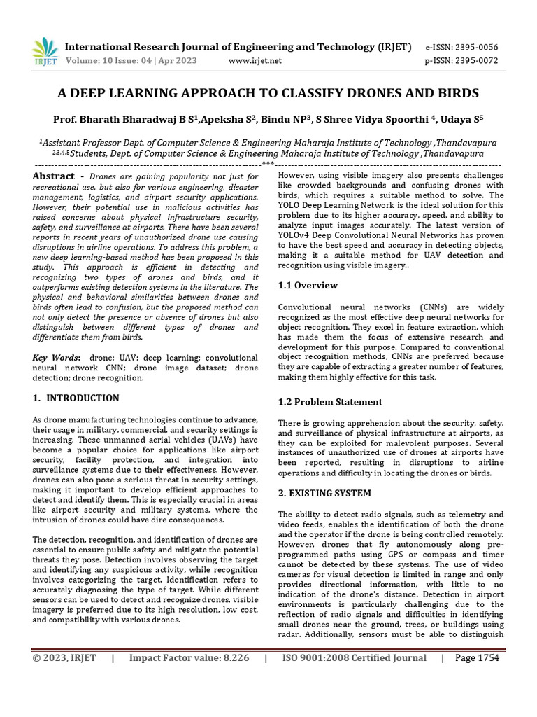 A_DEEP_LEARNING_APPROACH_TO_CLASSIFY_CLASSIFY DRONES AND BIRDS | PDF ...