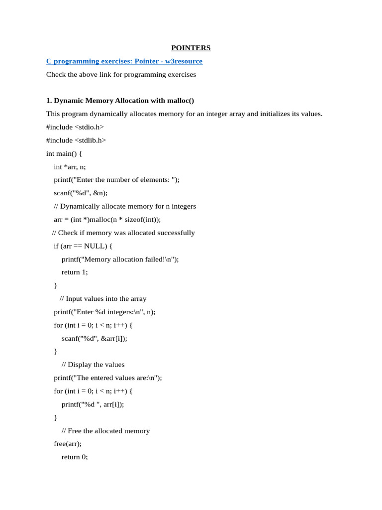POINTERS and STRUCTURES Programs | PDF | Software Engineering ...