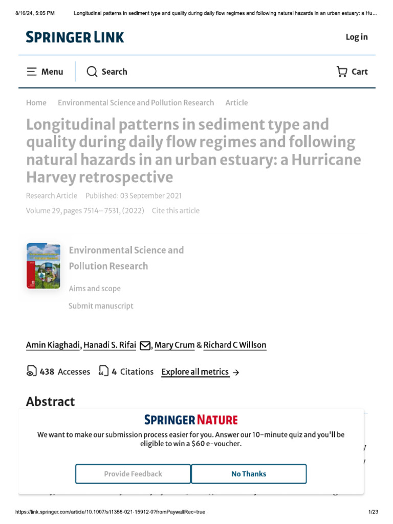 Sediment After A Hurricane | PDF
