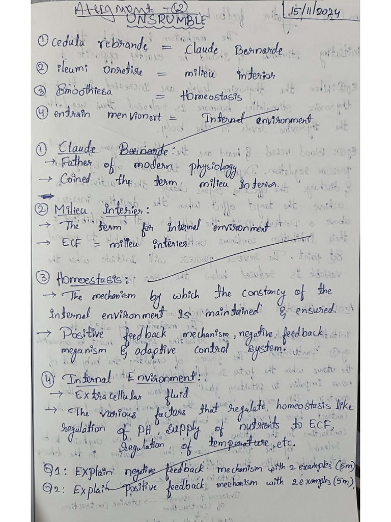 Physiology Assignment 2 | PDF