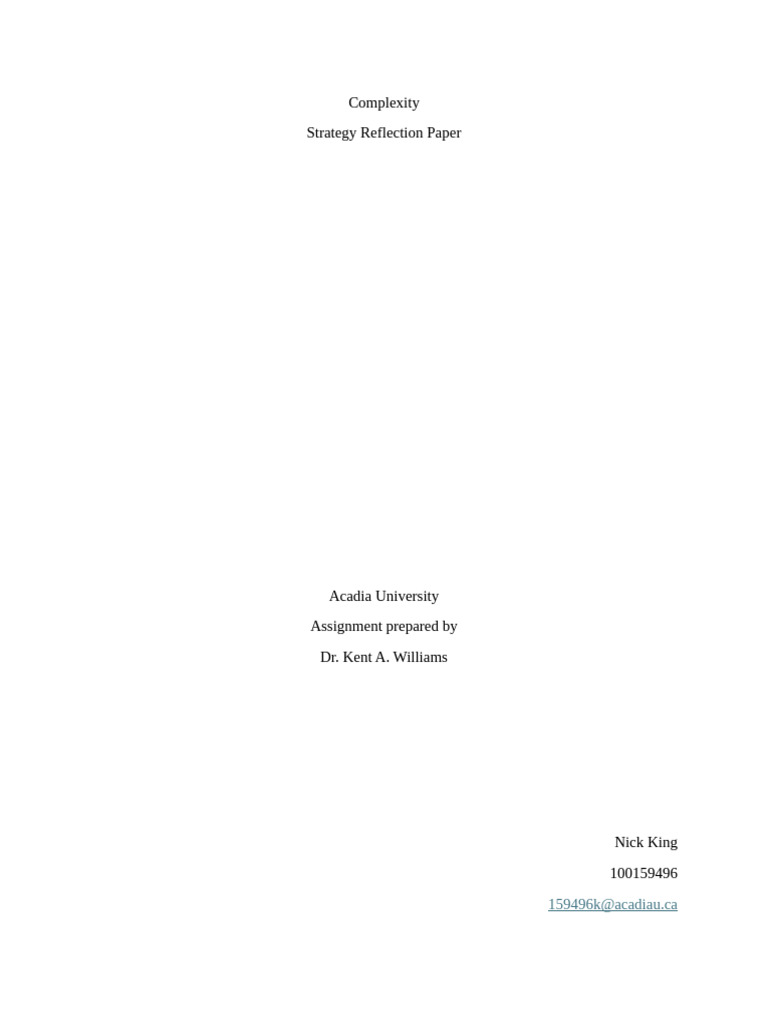 Complexity - Reflection Paper | PDF | Sustainability | Climate Change Mitigation