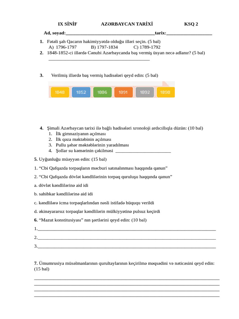 Ix Si̇ni̇f Azərb T KSQ 2 | PDF