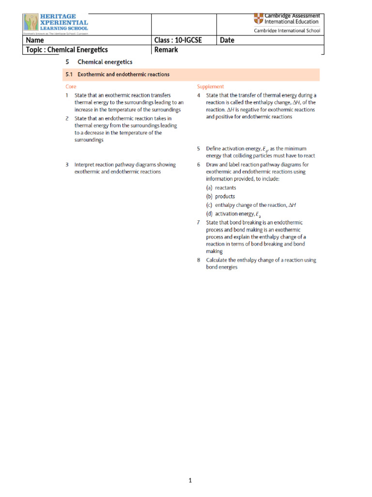 Chemical Energetics Concepts Explained | PDF