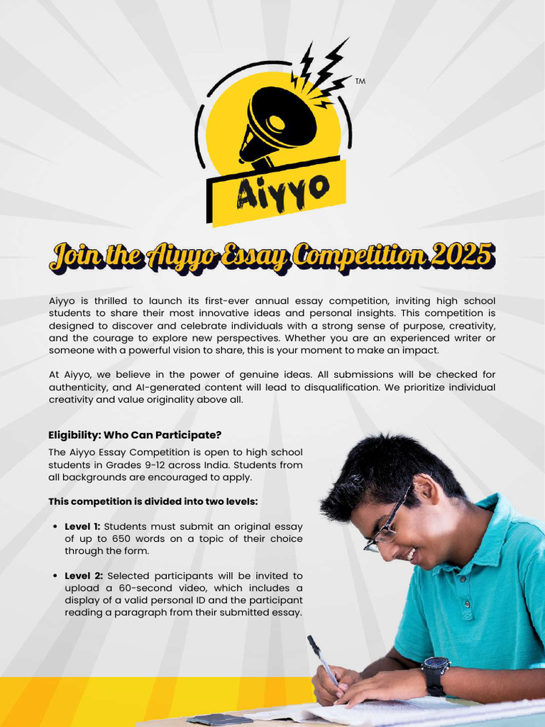 Aiyyo High School Essay Competition 2025 | PDF | Essays | Creativity