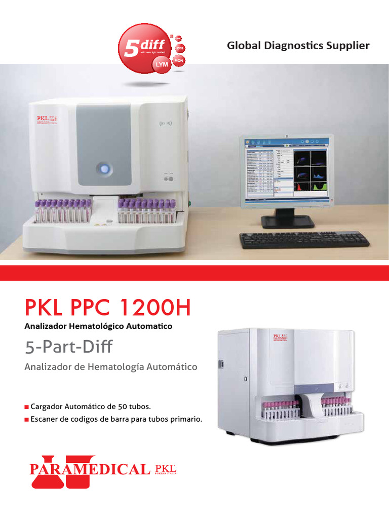 PKL 1200H Analizador Automatico 5 DIFF | PDF | Tejido (biología) | Especialidades Medicas
