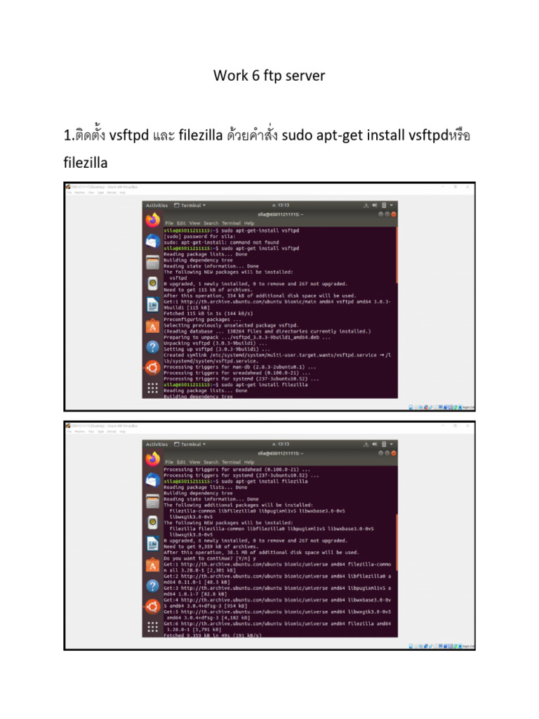 Work 6 FTP Server | PDF