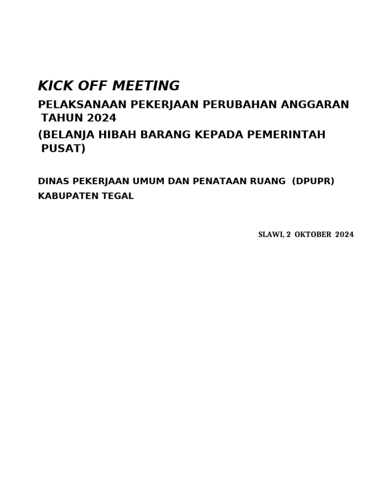 KICK OFF MEETING | PDF