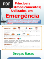 Principais Medicamentos Utilizadas Na Emergência | PDF | Norepinefrina | Midazolam