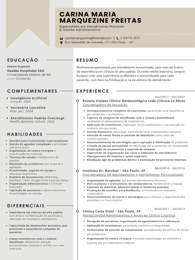 Carina Marquezine - CV | PDF