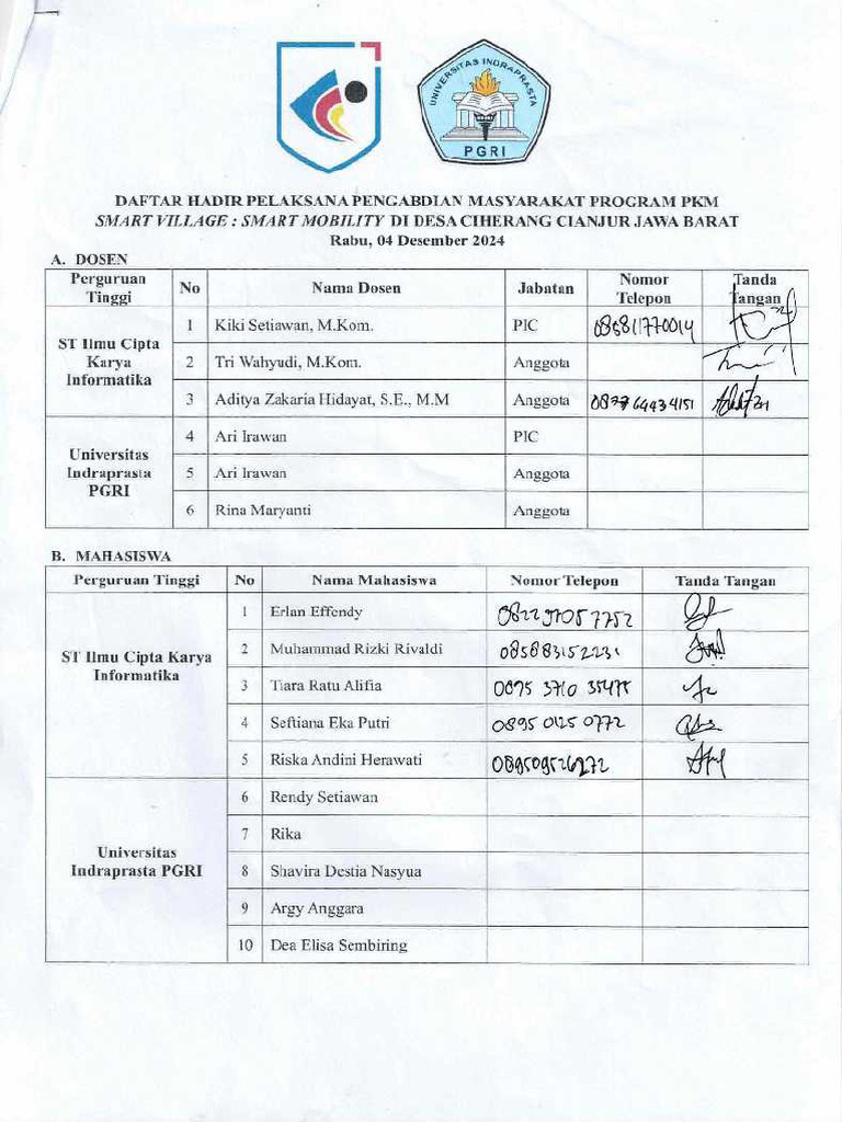 Absensi Stikom Cki Mobility | PDF
