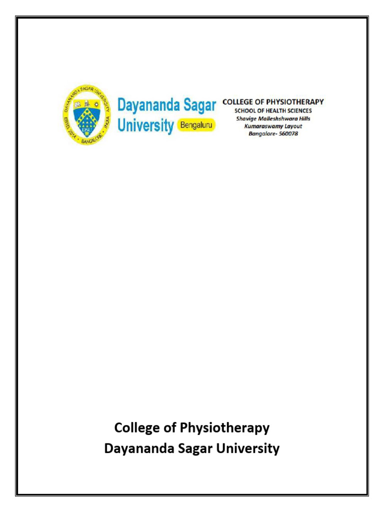 Physiotherapy Internship Logbook Guide | PDF | Physical Examination | Accuracy And Precision