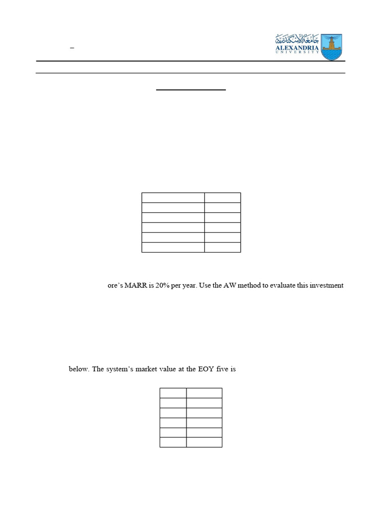 Engineering Economy Practice Problems | PDF | Investing | Economies