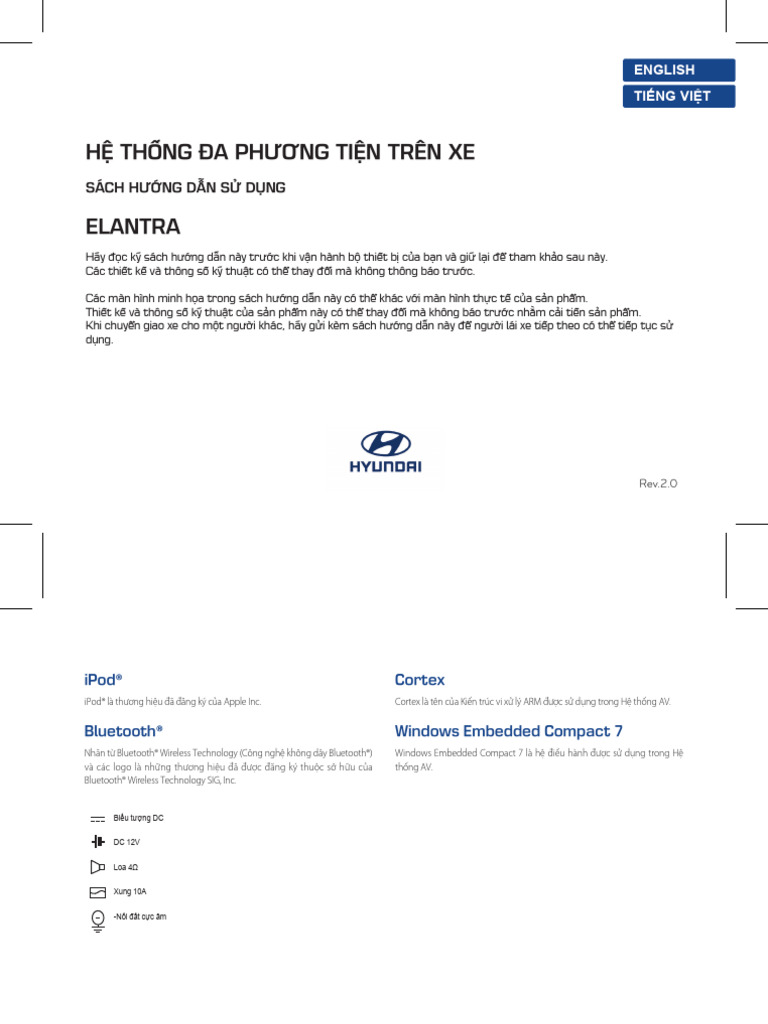 AVN Trên Xe Hyundai Elantra 2019 FL | PDF