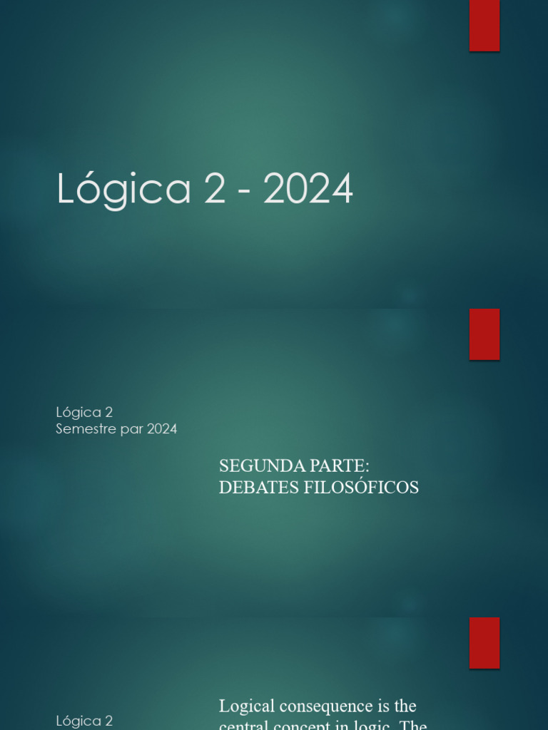 Lógica 2 2024 | PDF | Verdad | Lógica
