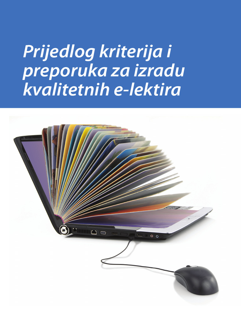 Prijedlog Preporuka I Kriterija Za Izradu Kvalitetnih E-Lektira | PDF