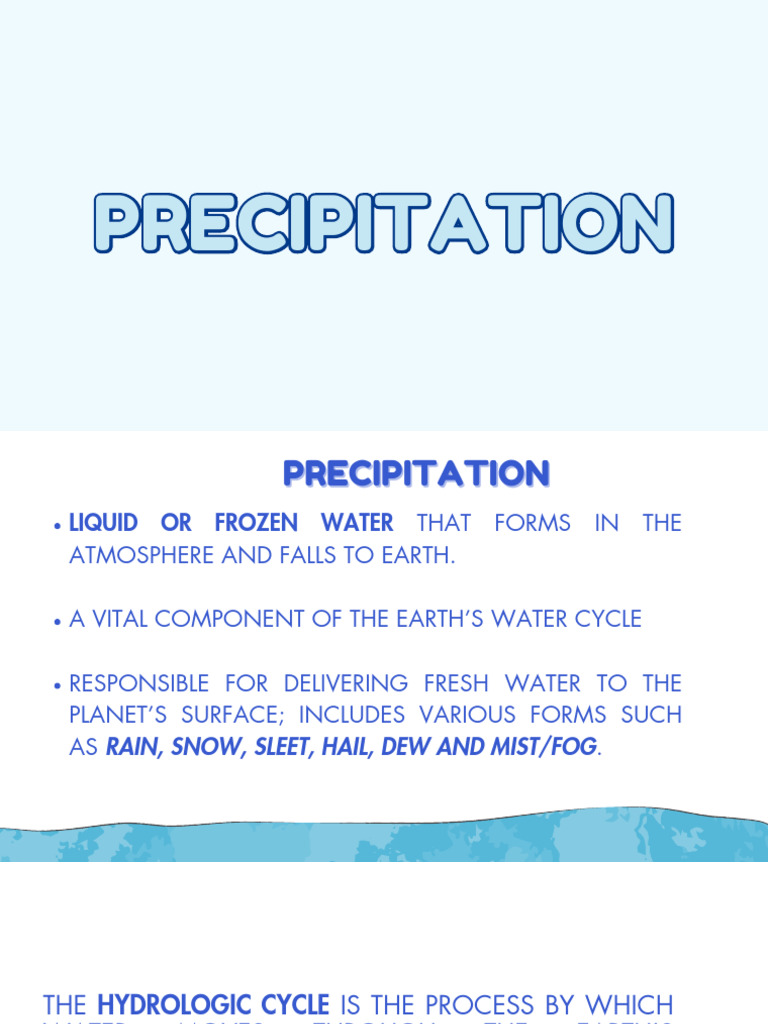 Copy of PRECIPITATION PPT | PDF | Precipitation | Rain