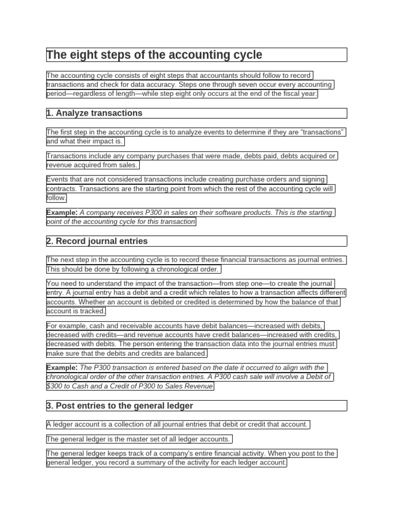 Understanding the Accounting Cycle Steps | PDF | Debits And Credits | Retained Earnings