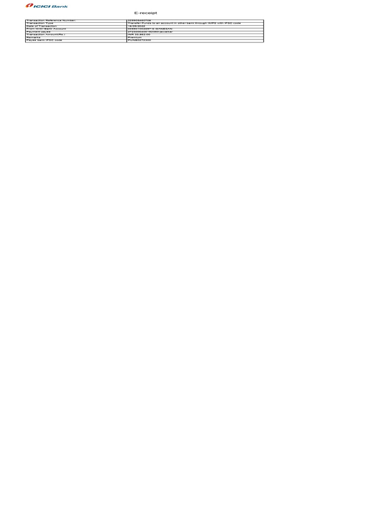 IMPS Fund Transfer E-Receipt | PDF