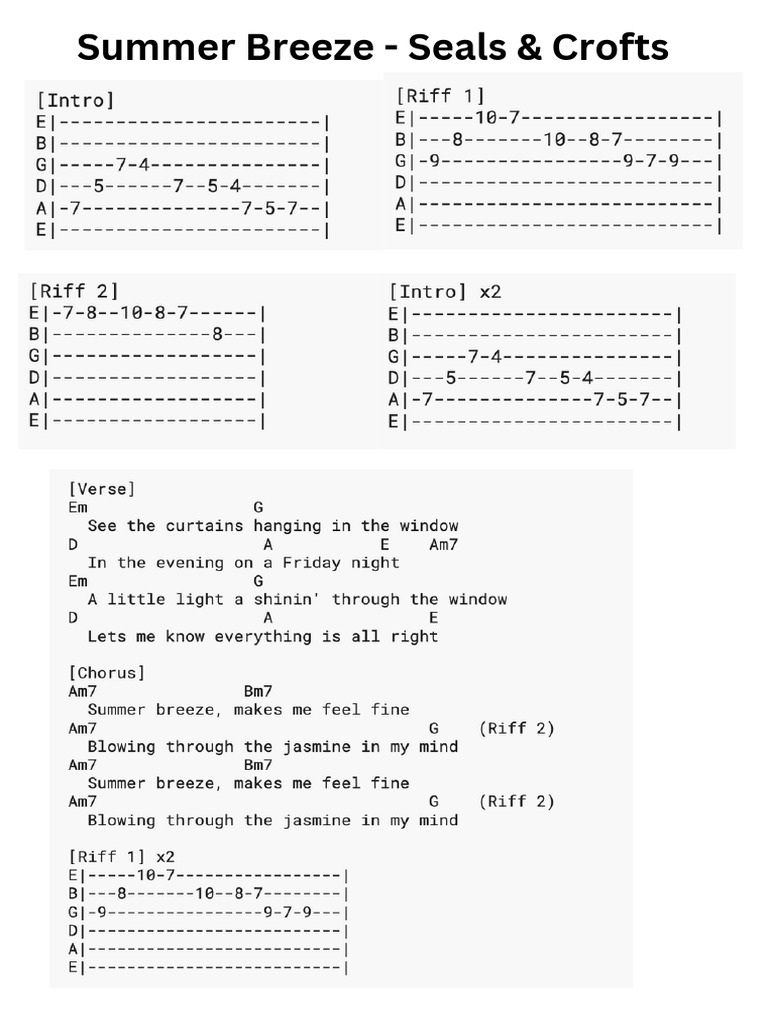 Summer Breeze TAB | PDF