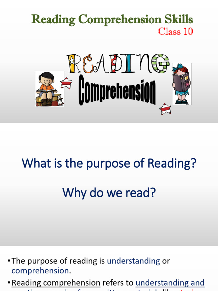 Class 10 Reading Comprehension Guide | PDF | Reading Comprehension ...