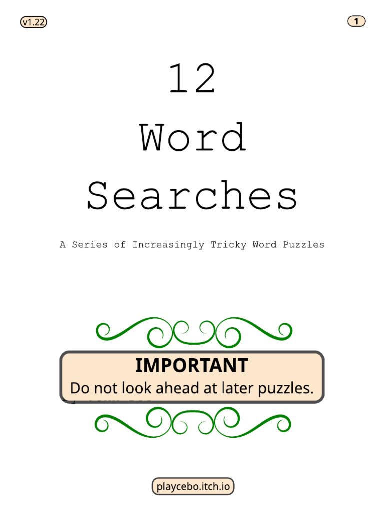 12 Word Searches v1.22.1 (Portrait) | PDF