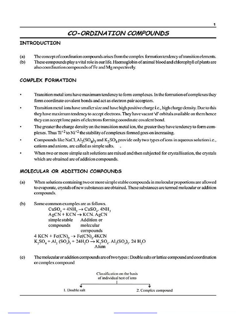 Chapter22 - Coordination Compound | PDF