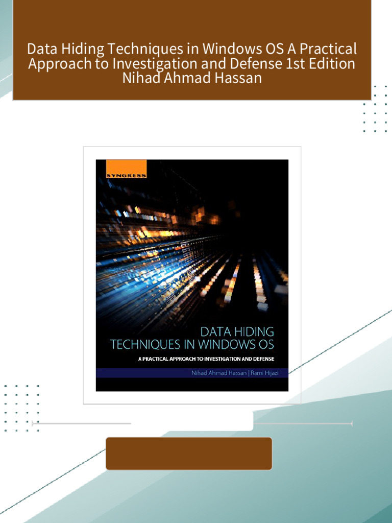 Immediate download Data Hiding Techniques in Windows OS A Practical Approach to Investigation ...