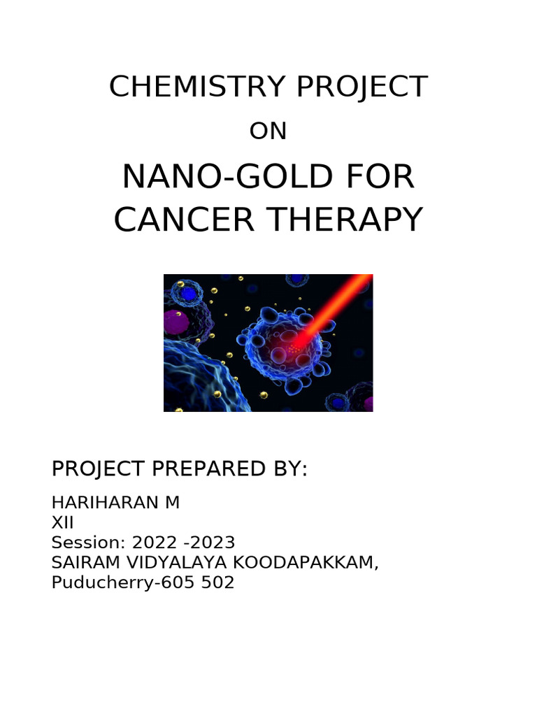 Project CANCER (1) | PDF | Nanoparticle | Cancer