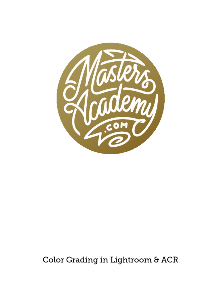 MA - Color Grading in LR ACR | PDF | Adobe Photoshop | Color