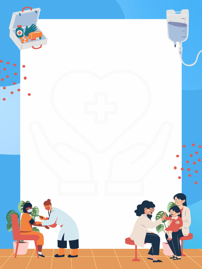 Blue Illustrative Medical Page Border | PDF