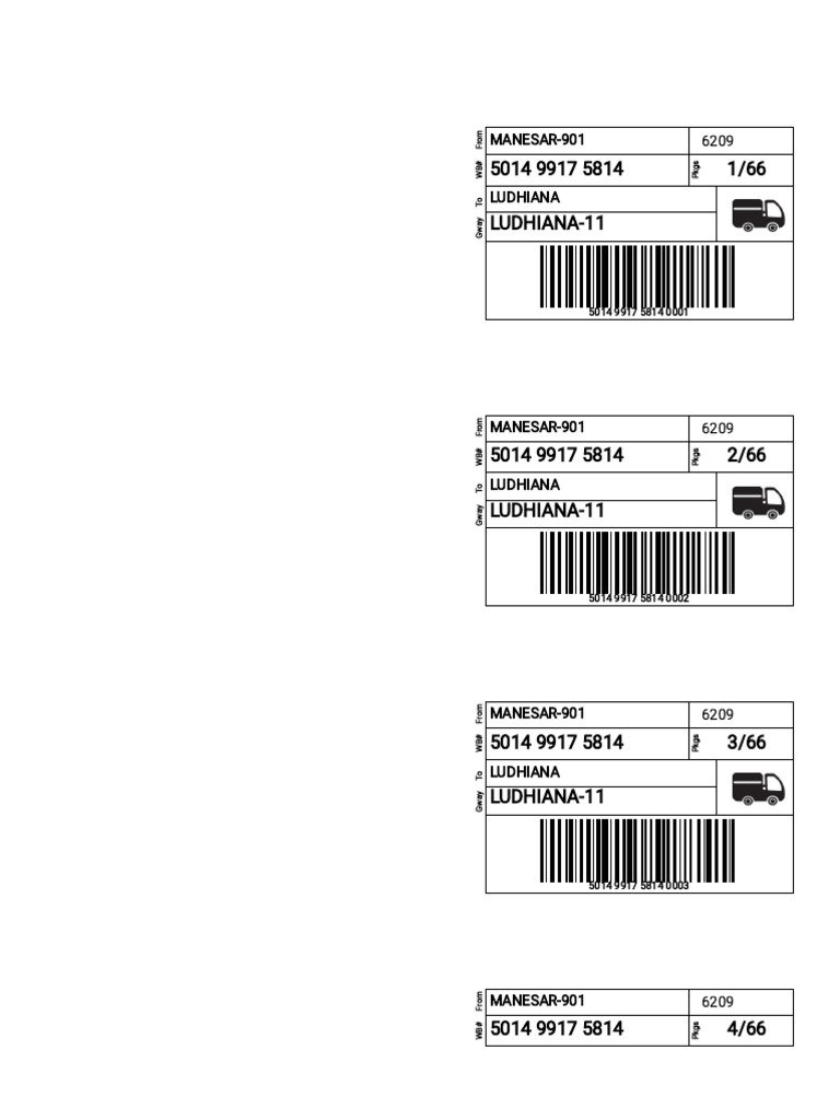 Ludhiana-Manesar Package List | PDF
