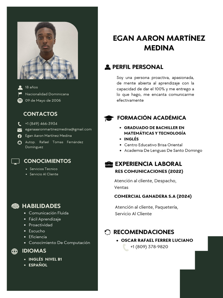 Currículum de Egan Aaron Martínez Medina | PDF