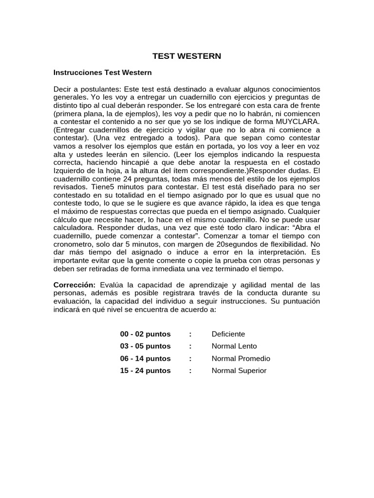 Test Western | PDF