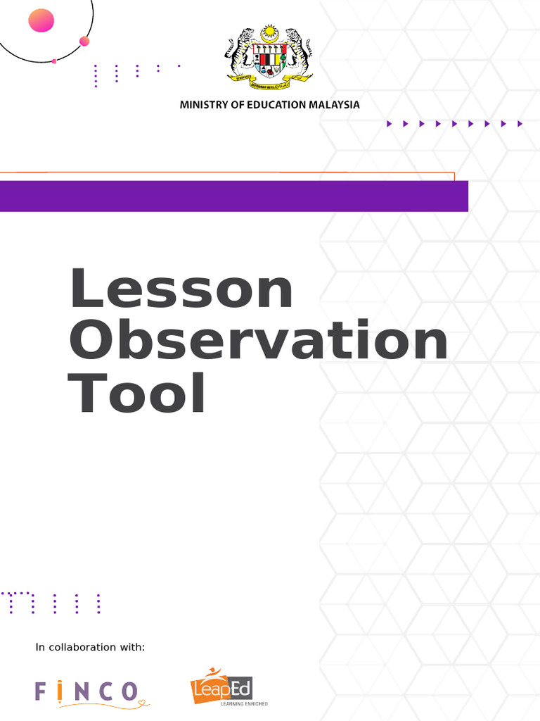 LESSON OBSERVATION TOOL | PDF | Educational Assessment | Learning