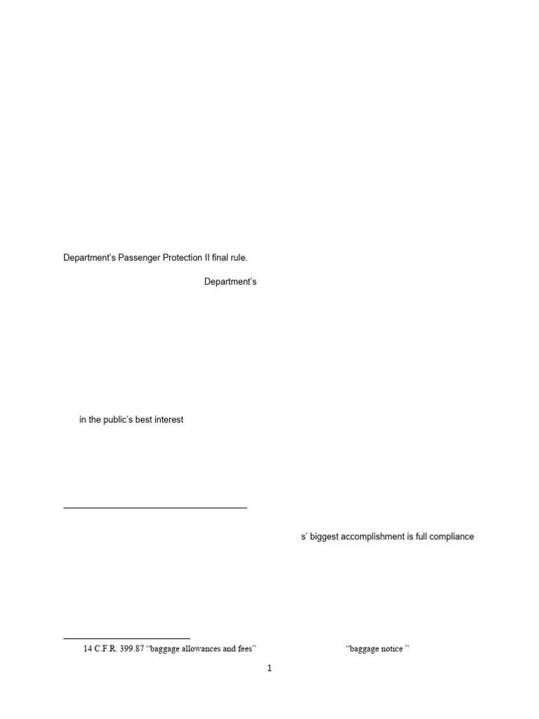 Request to Extend DOT Baggage Rule Compliance | PDF | Airlines | Regulatory Compliance